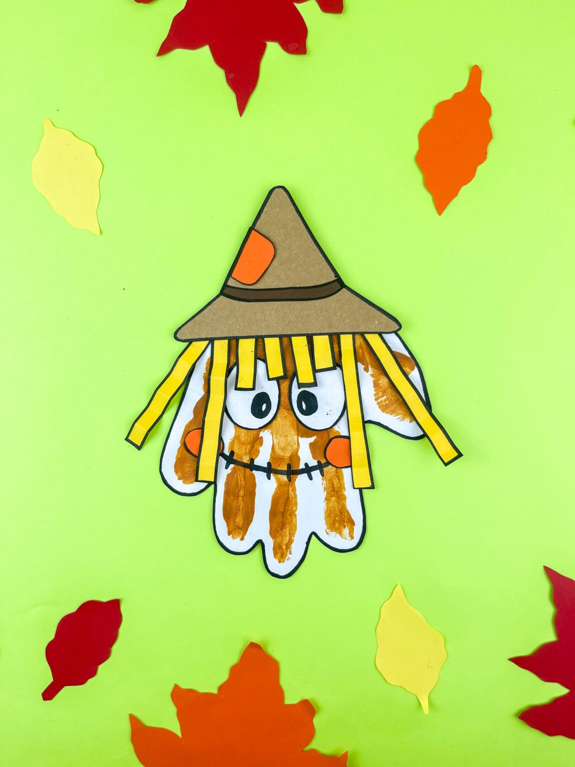 Fall Fun for Kids: DIY Handprint Scarecrow Paper Craft with Free ...