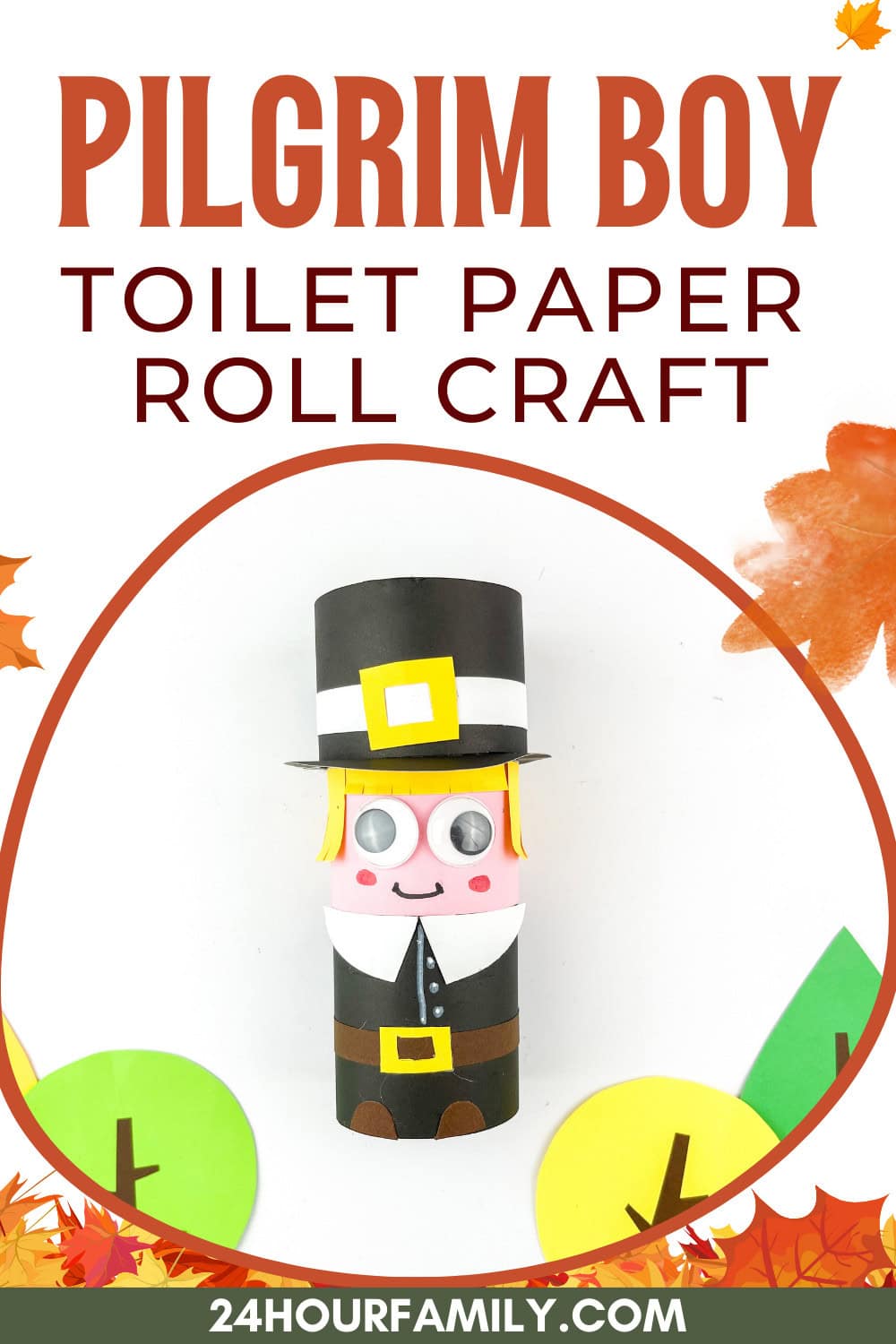 Pilgrim Boy Toilet Paper Roll Craft