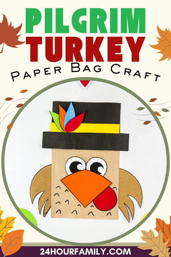 Pilgrim Turkey Paper Bag Craft - 24hourfamily.com