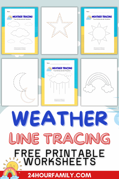 Weather Line Tracing Worksheets (Free Printable PDFs)