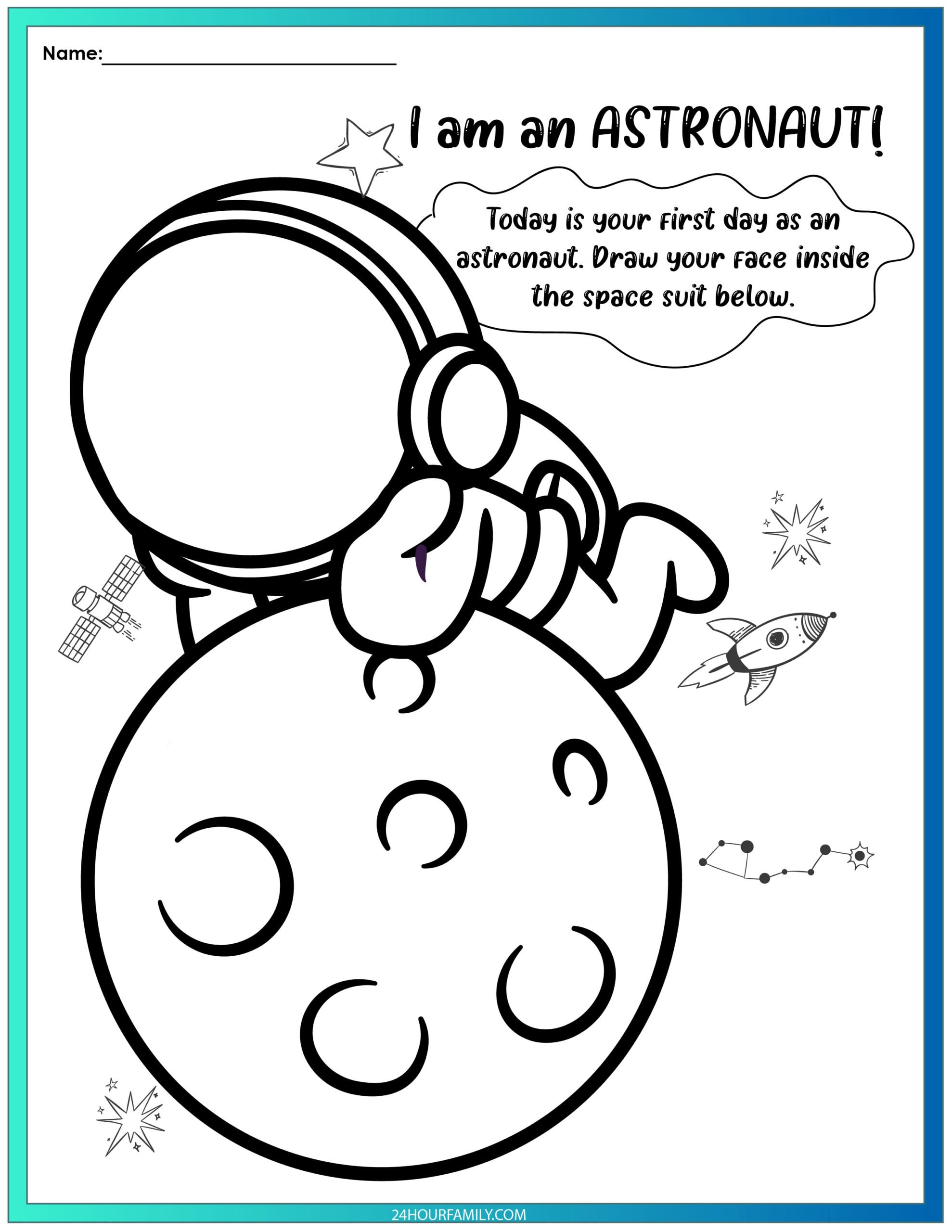 Space Worksheets For Preschool (Free PDF Printables)