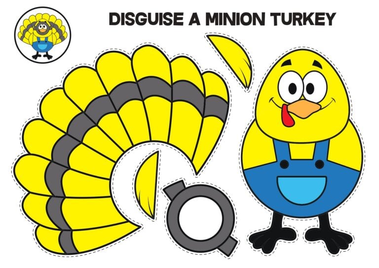 Disguise a Turkey as a Minion Printable Craft