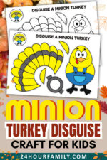 Disguise a Turkey as a Minion Printable Craft