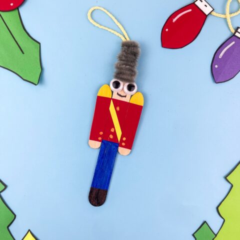Make This Adorable Nutcracker Popsicle Stick Ornament Craft ...
