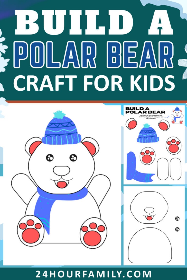 Simple Build A Polar Bear Craft Preschoolers Can Make (Free Printable)