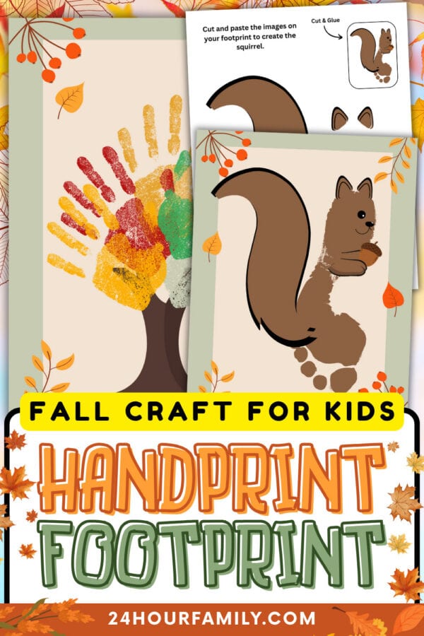 Fall Handprint and Footprint Printable Craft