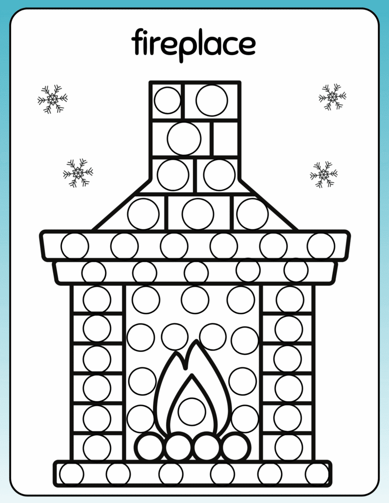 Winter Dot Marker Coloring Pages (Free To Print)