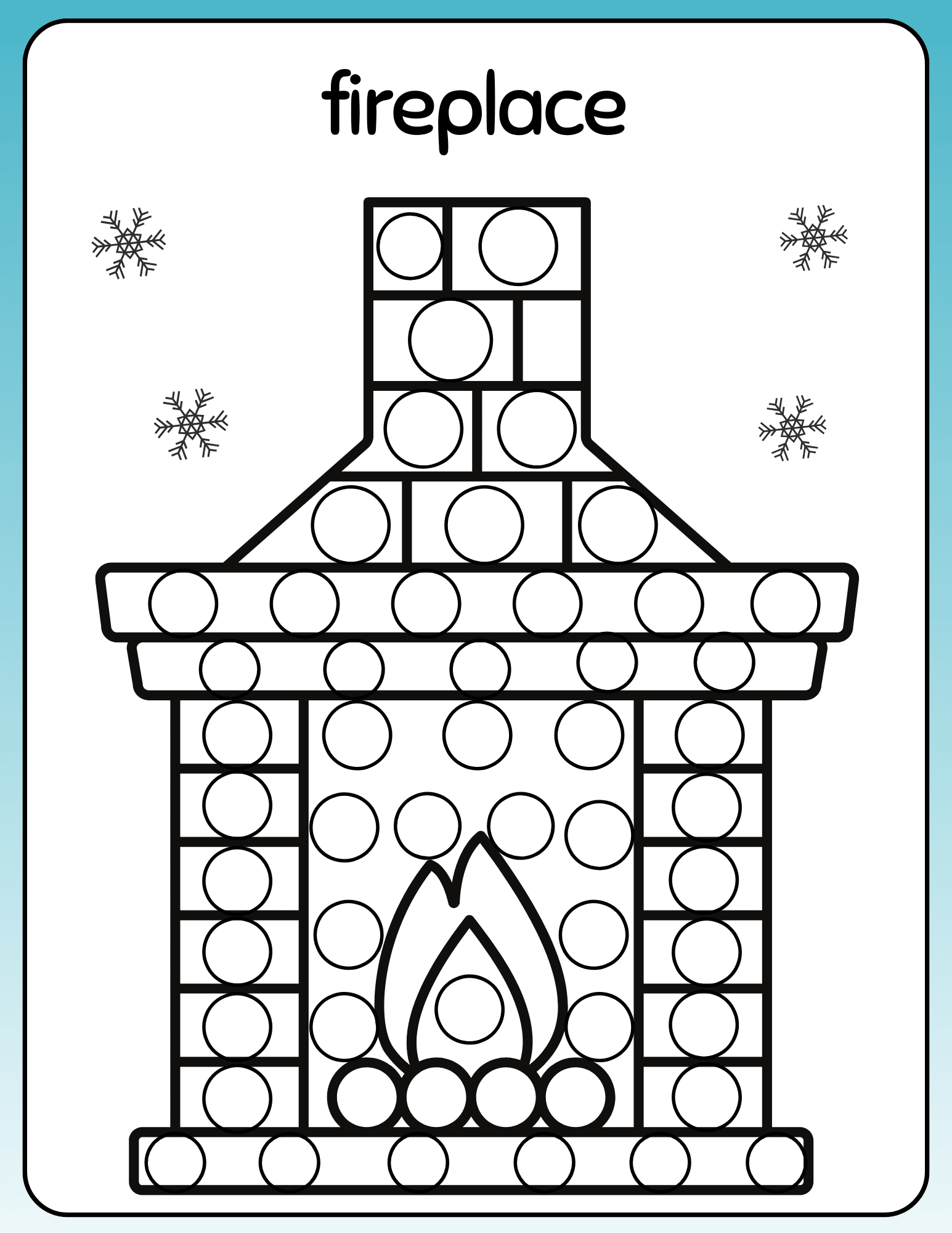 Winter Dot Marker Coloring Pages (Free To Print)