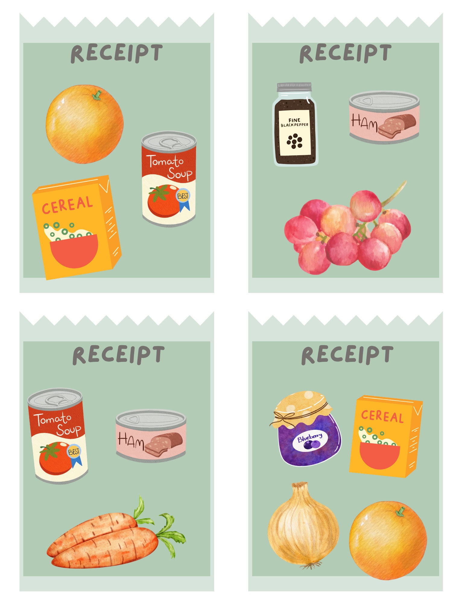Grocery Store Math Game Worksheets » 24hourfamily.com