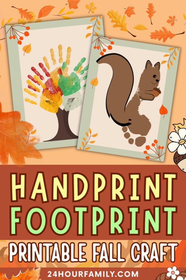 Fall Handprint and Footprint Printable Craft