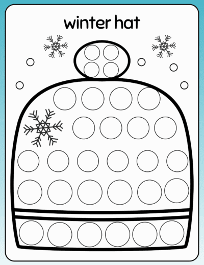 Winter Dot Marker Coloring Pages (Free To Print)