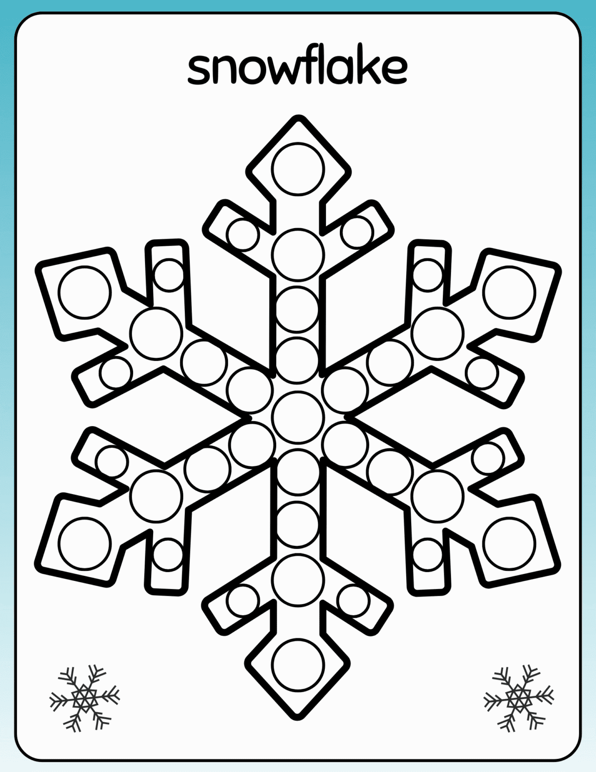 Winter Dot Marker Coloring Pages (Free To Print)