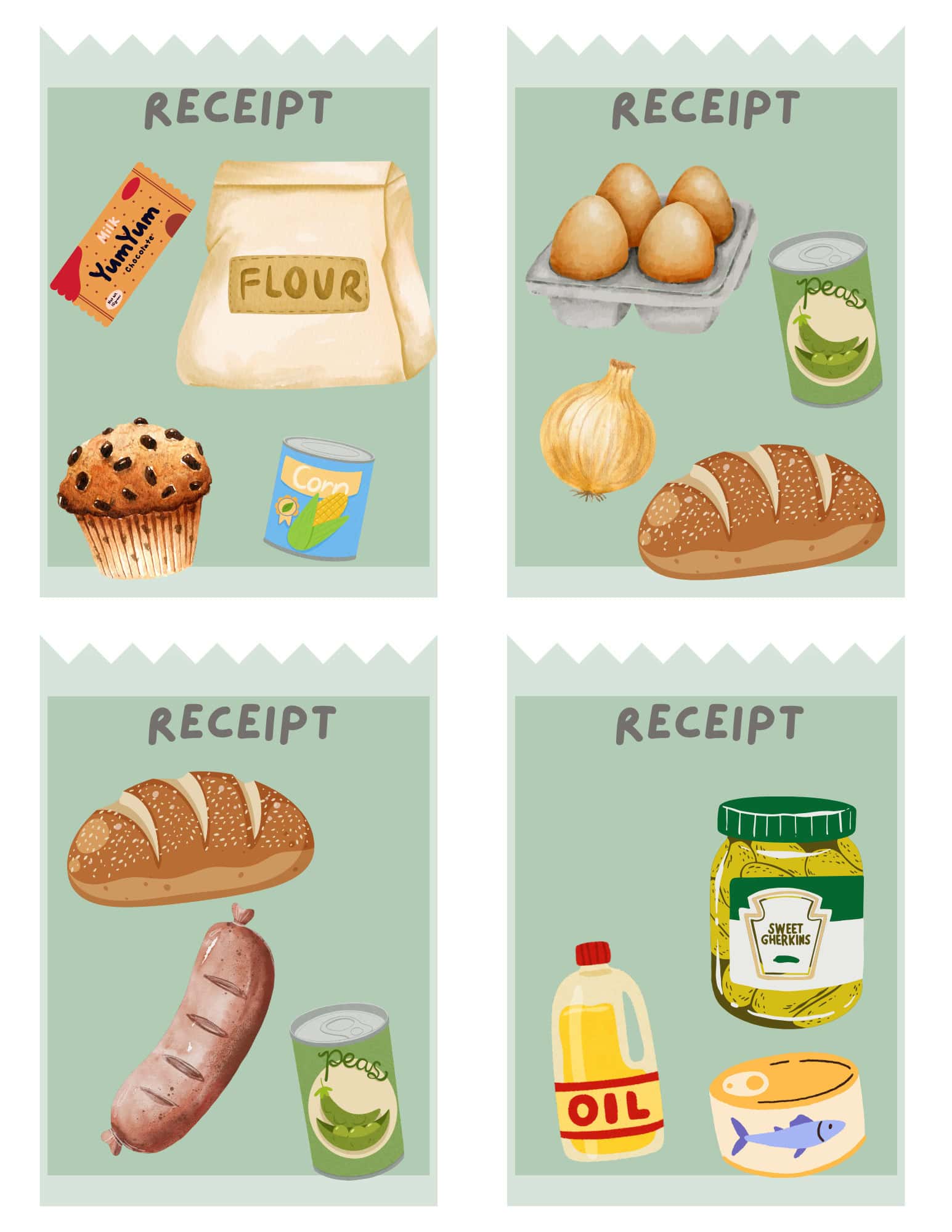 Grocery Store Math Printables