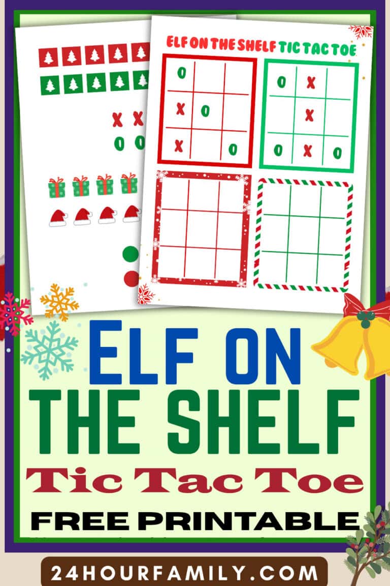 Elf on the Shelf Tic Tac Toe Printable