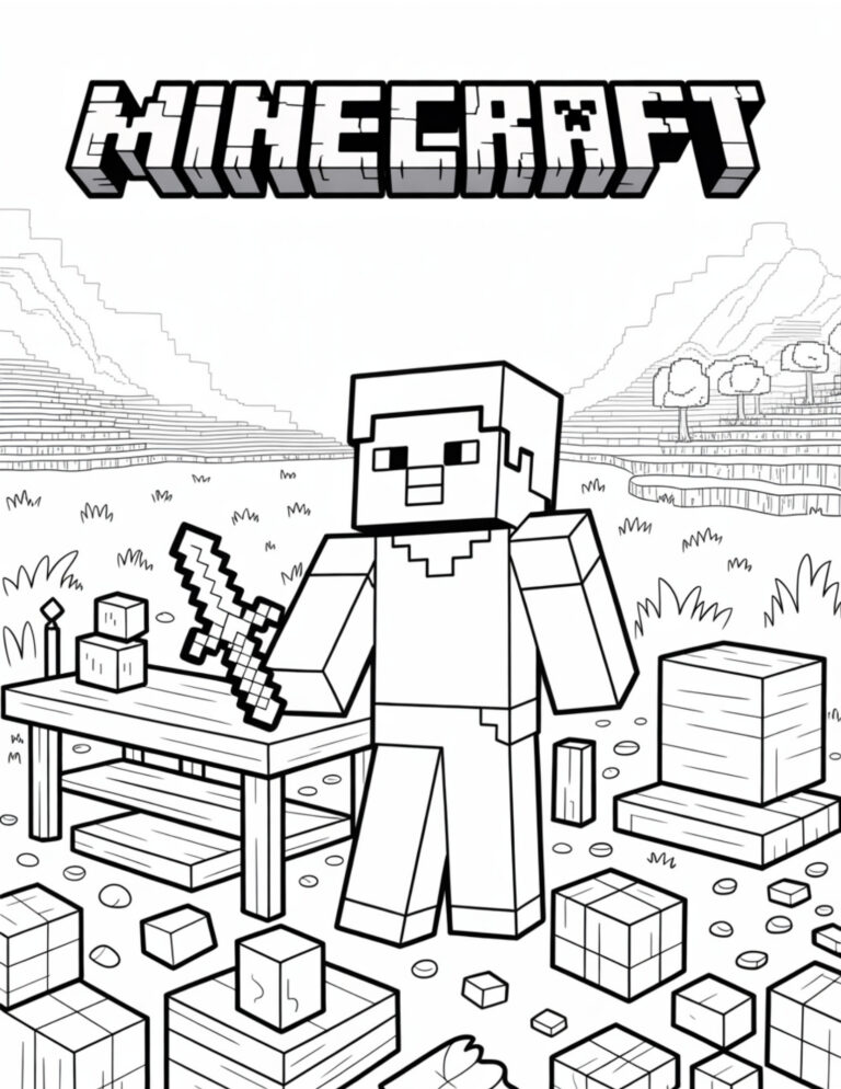 Printable Minecraft Coloring Pages (Steve, Creeper, Zombie & More)
