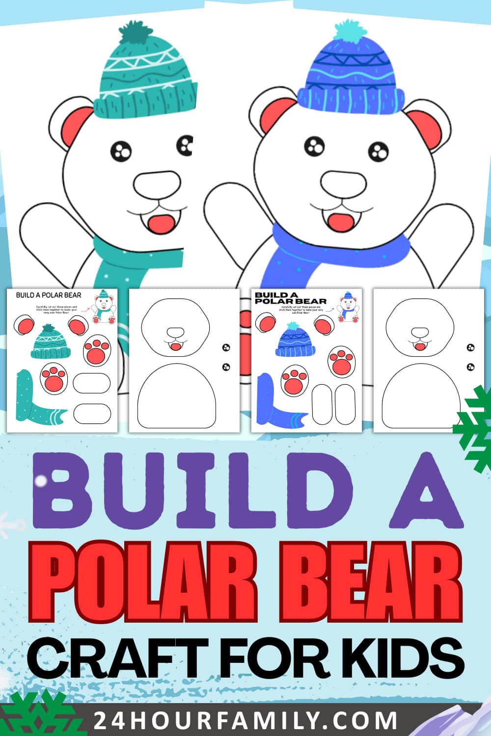 Simple Build A Polar Bear Craft Preschoolers Can Make (Free Printable)