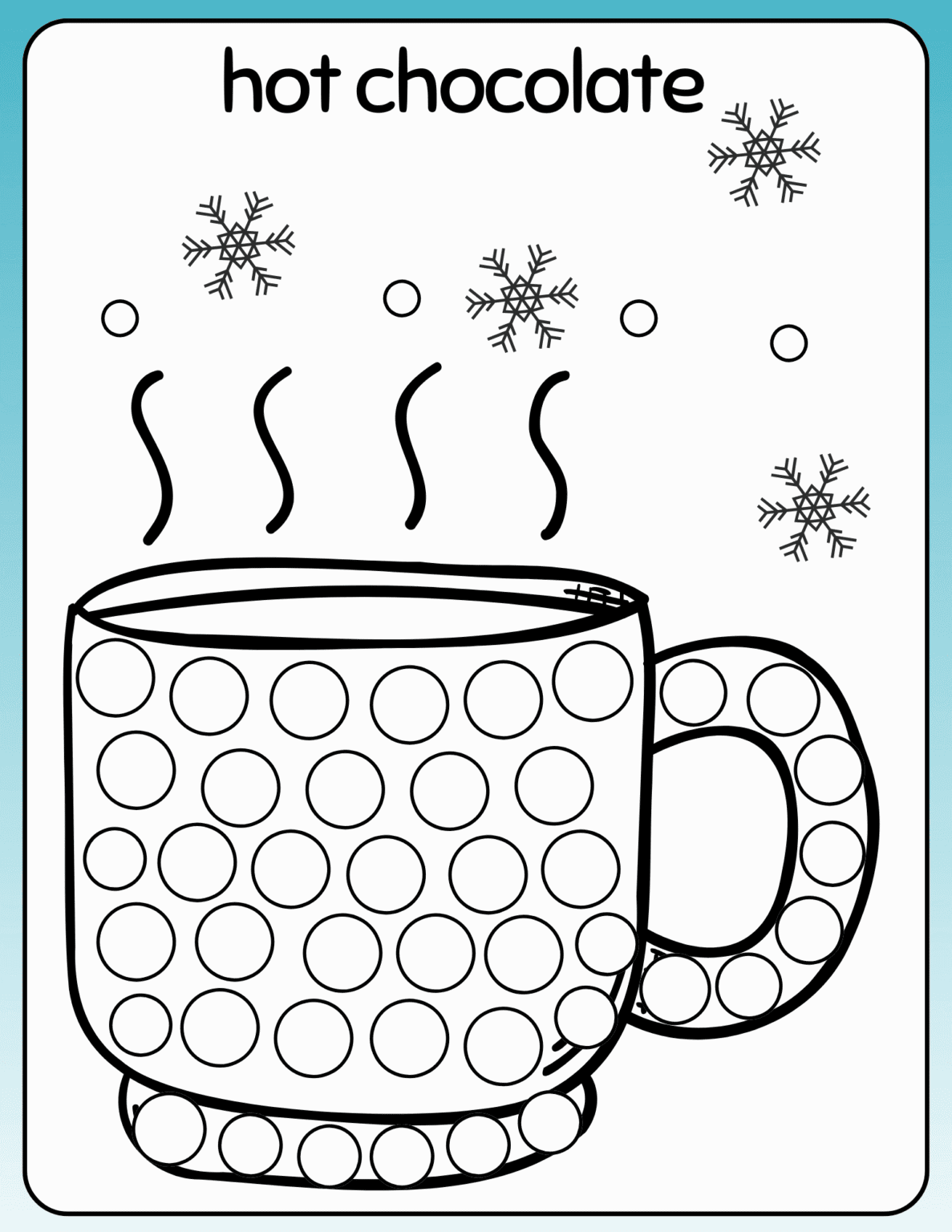 Winter Dot Marker Coloring Pages (Free To Print)
