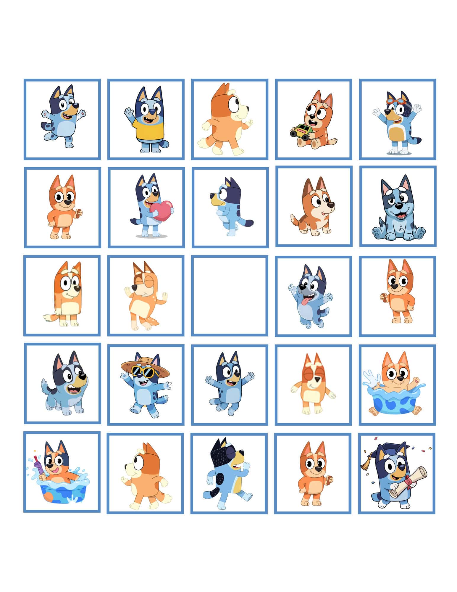 Bluey Bingo Game Printable (Free Game To Download)