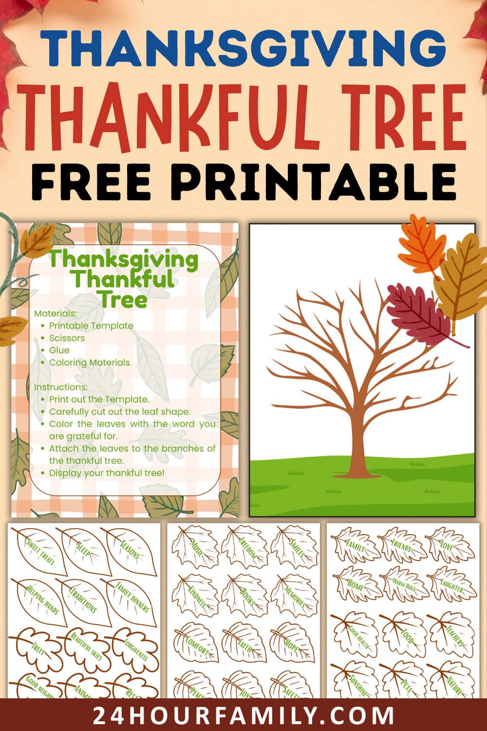 Thanksgiving Thankful Tree Printable