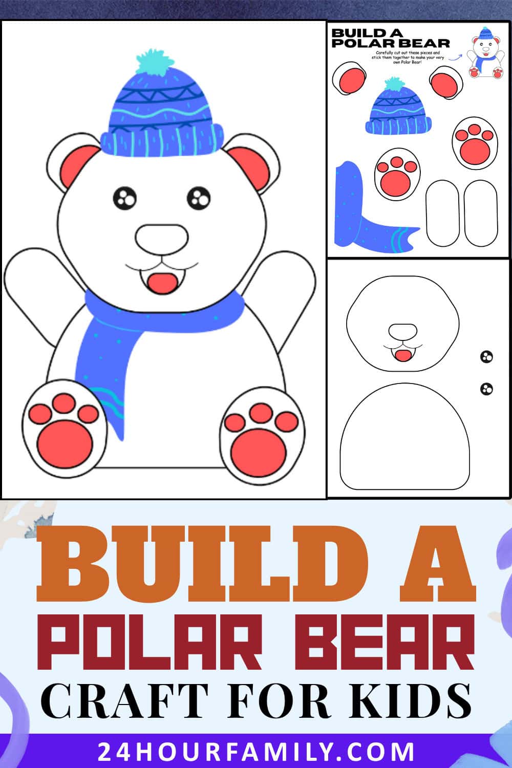 Simple Build A Polar Bear Craft Preschoolers Can Make (Free Printable)
