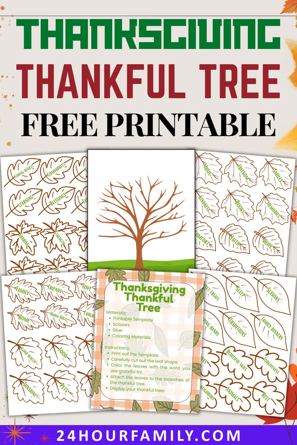 Thanksgiving Thankful Tree Printable