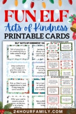 Elf Acts of Kindness Printable Cards