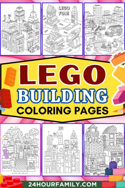 Lego Building Coloring Pages