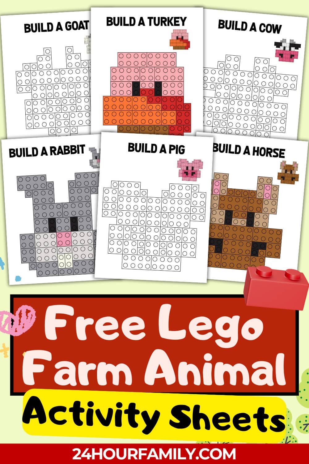 Lego Farm Animals Printables (Free To Download)