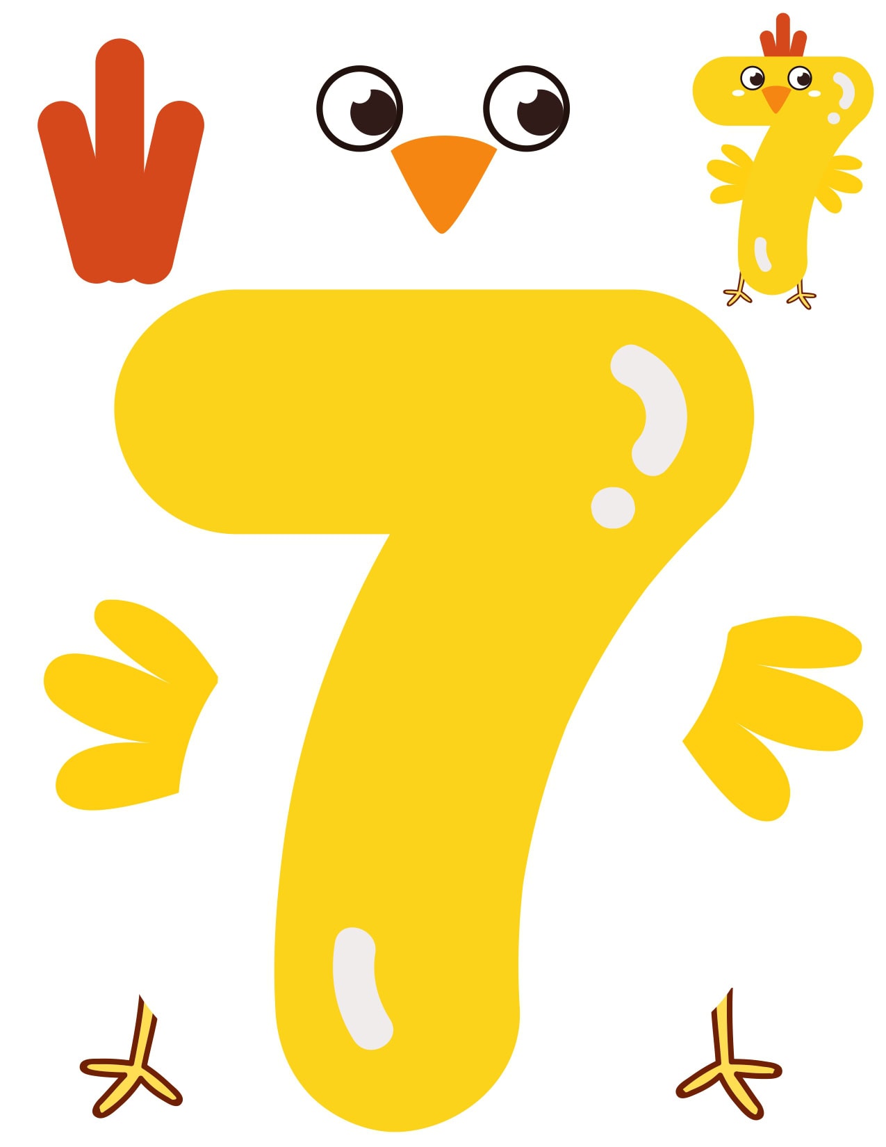 Printable Number Animals Craft (Free To Download)
