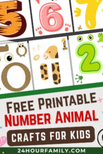 Number Animals Craft Printable — Free Numbers 0–9 PDF » 24hourfamily.com
