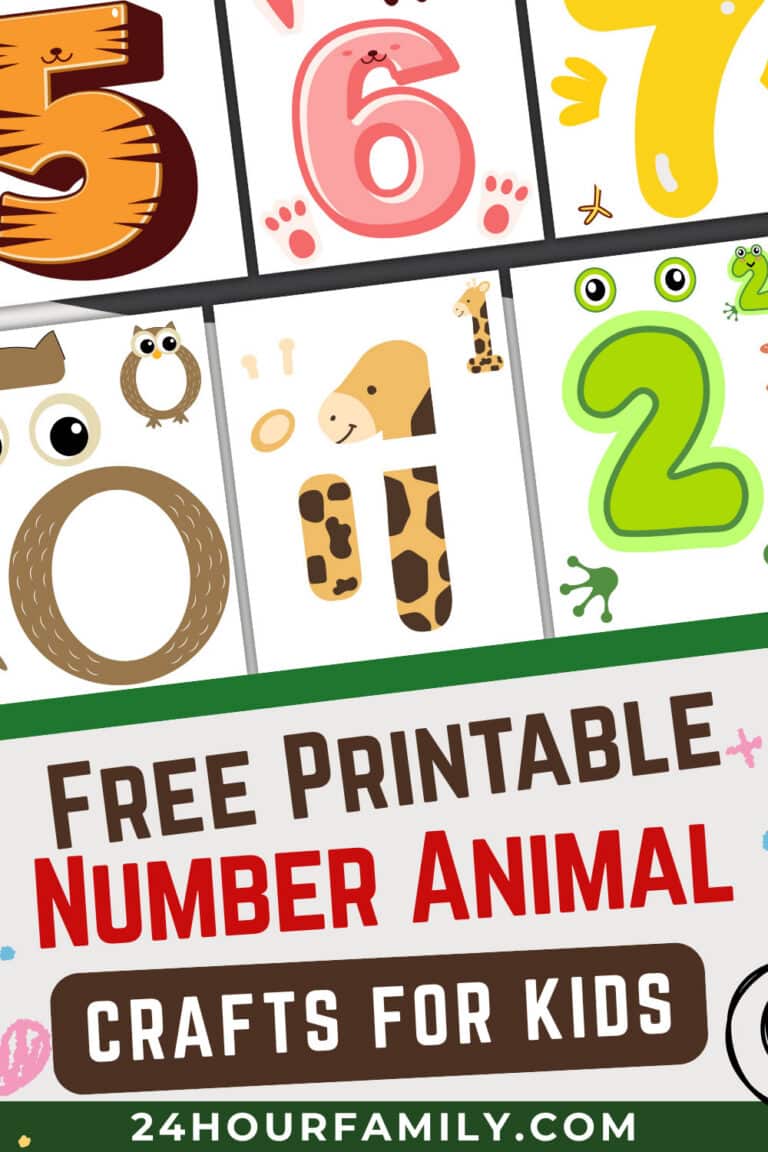 Printable Number Animals Craft (Free To Download)