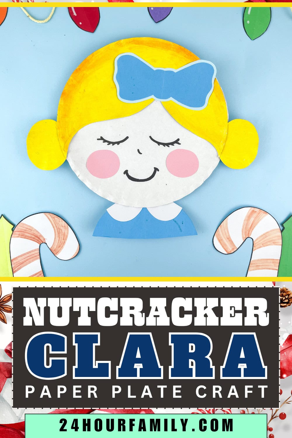 Nutcracker Clara Paper Plate Craft for Kids