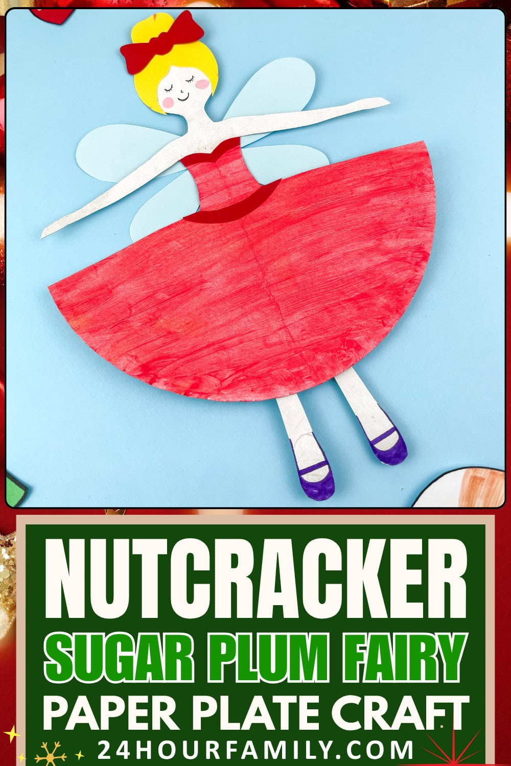 Nutcracker Sugar Plum Fairy Paper Plate Craft