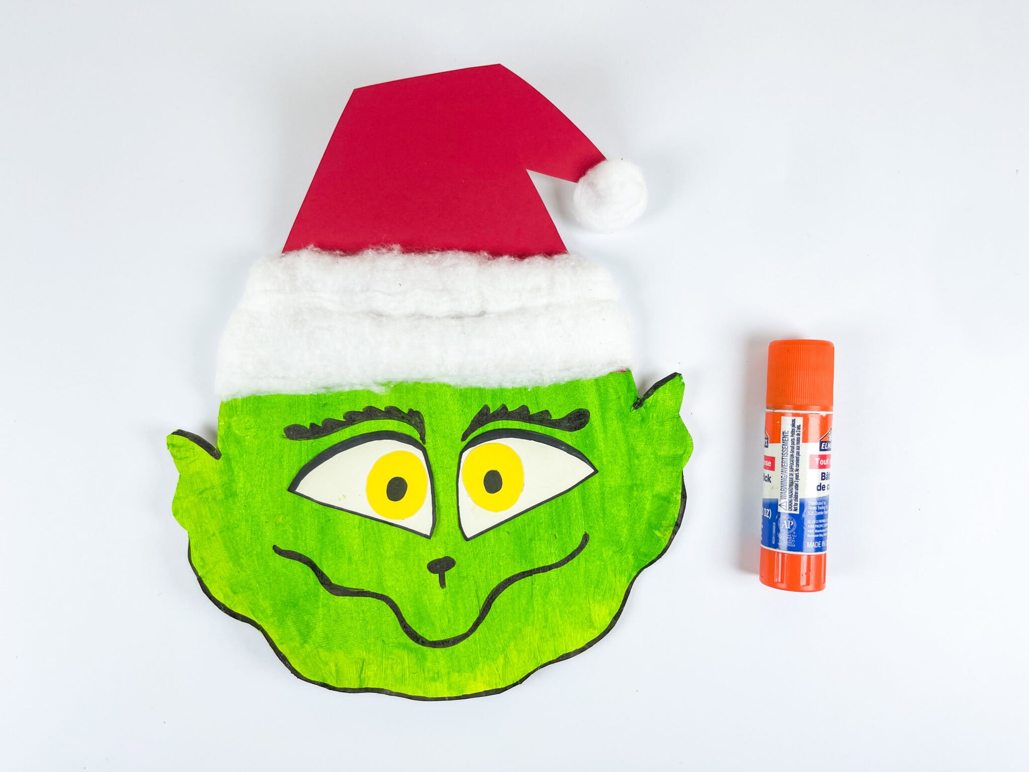 Grinch Paper Plate Craft (Free Template)