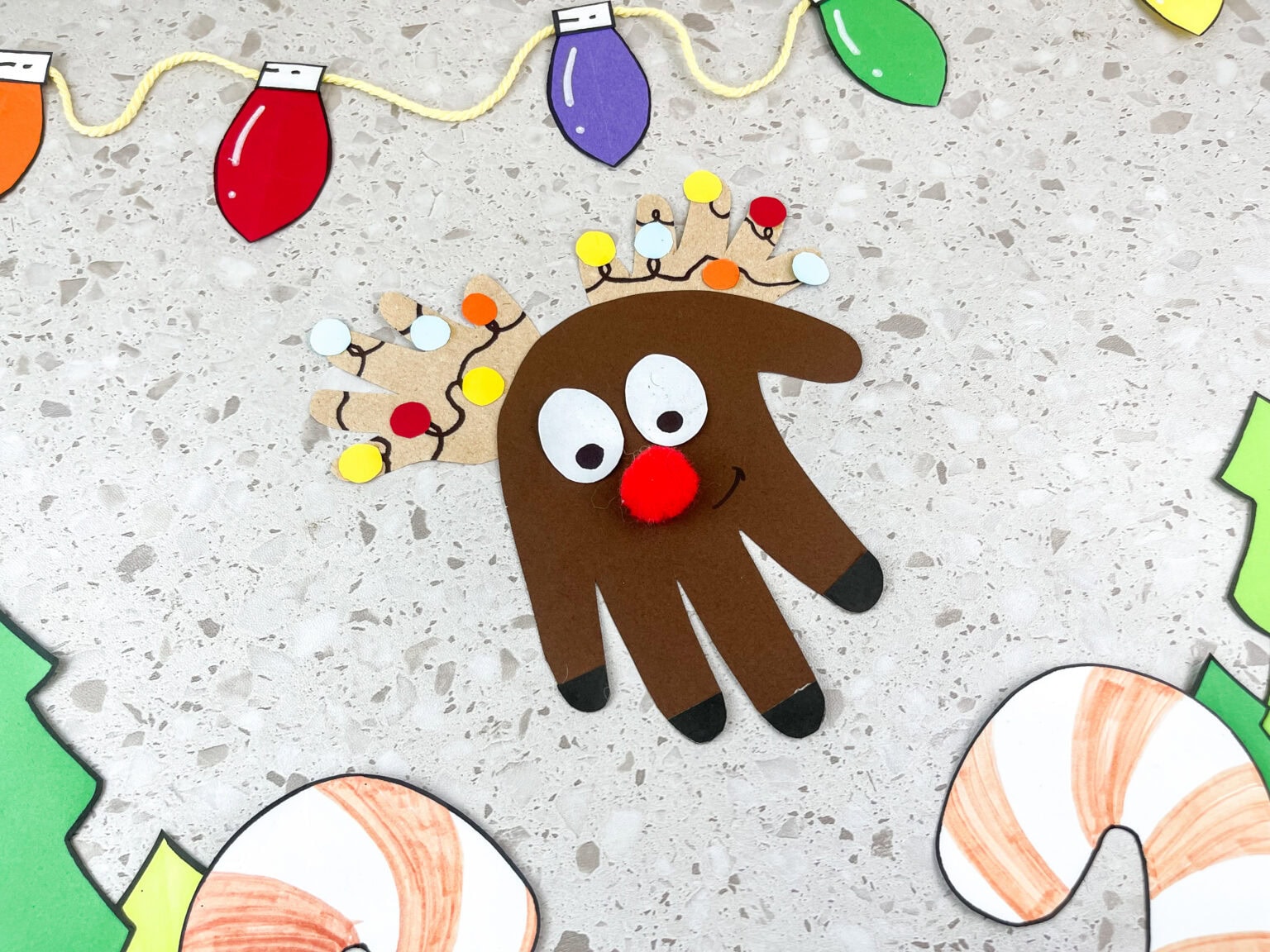 Handprint Reindeer Craft for Kids