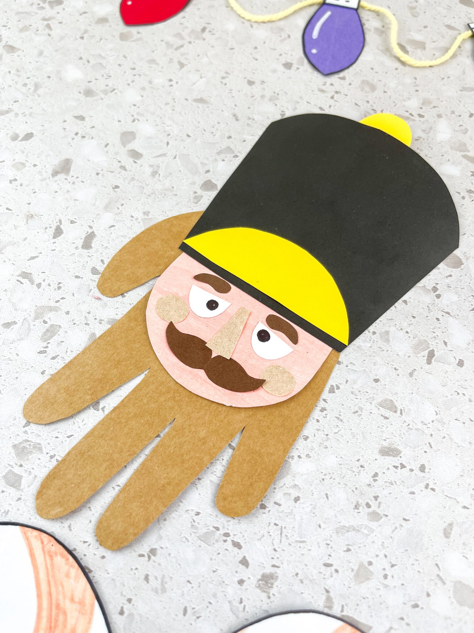 Nutcracker Handprint Craft for Kids (Free Template)