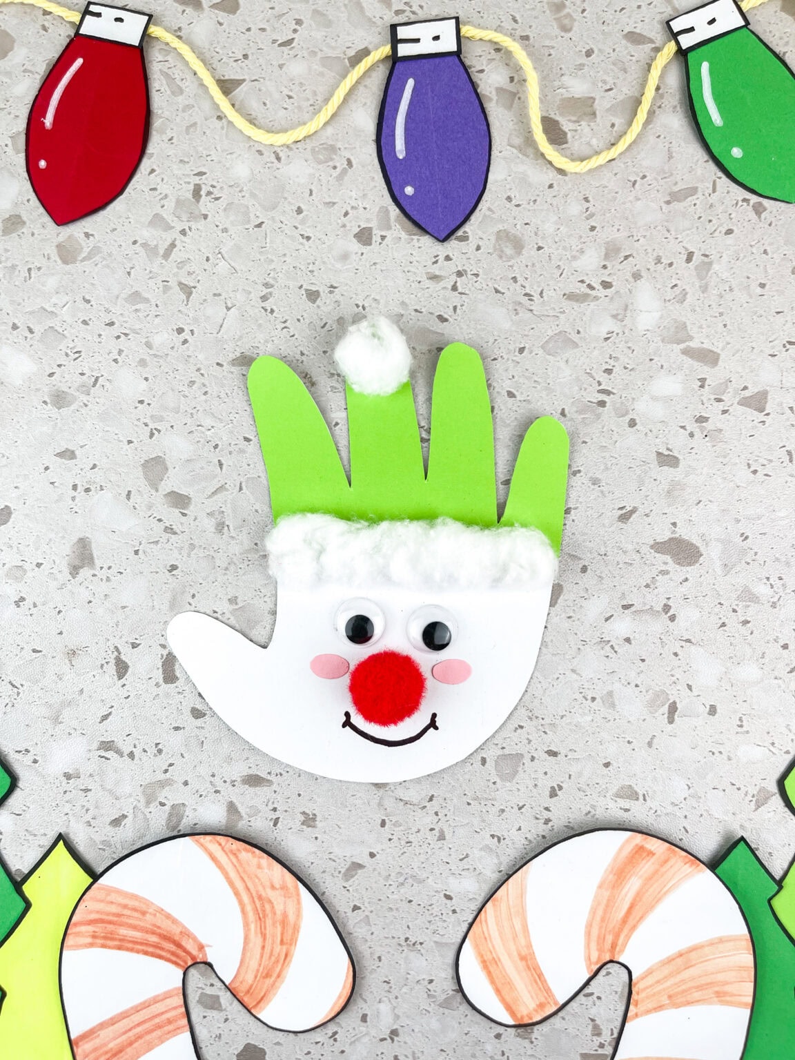 Elf Handprint Craft (Free Template)