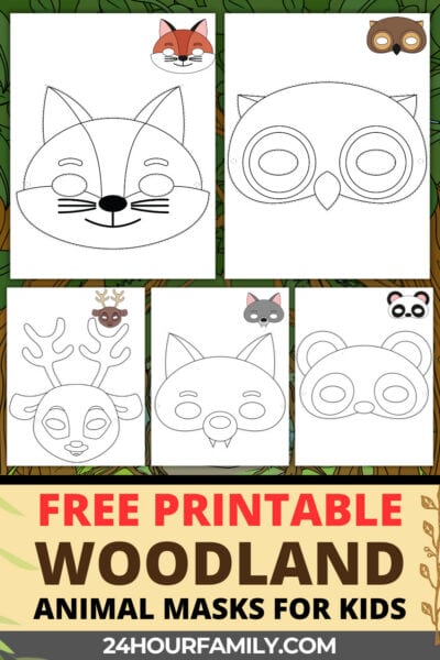 Woodland Animals Printable Masks
