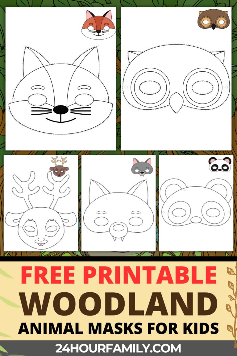 Woodland Animals Printable Masks