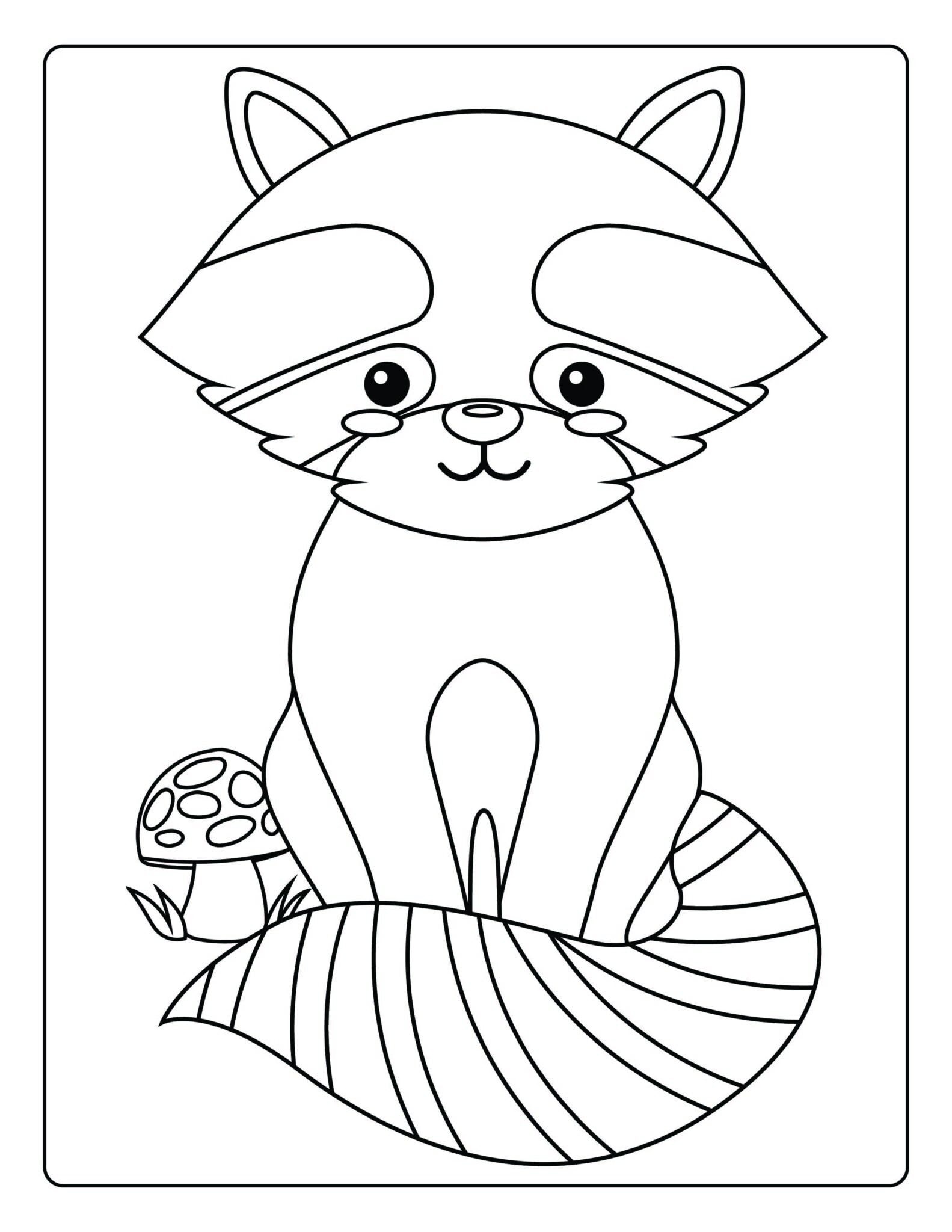 Woodland Animals Preschool Coloring Pages
