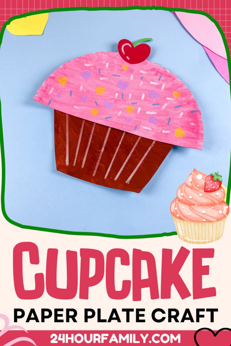 Cupcake Paper Plate Craft (Free Cupcake Template)