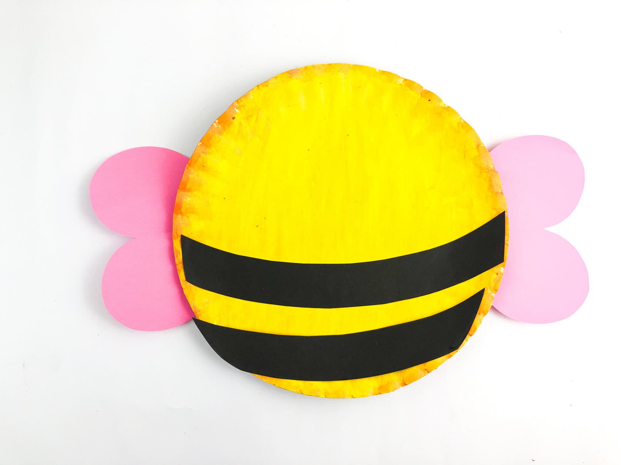 Paper Plate Bee Craft (Free PDF Bee Printable Template)