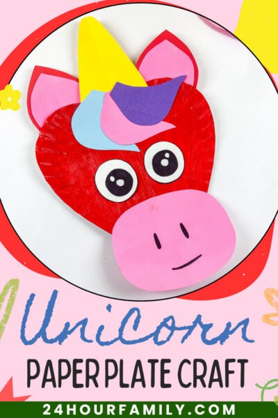 Unicorn Paper Plate Craft (Free Unicorn Template) » 24hourfamily.com