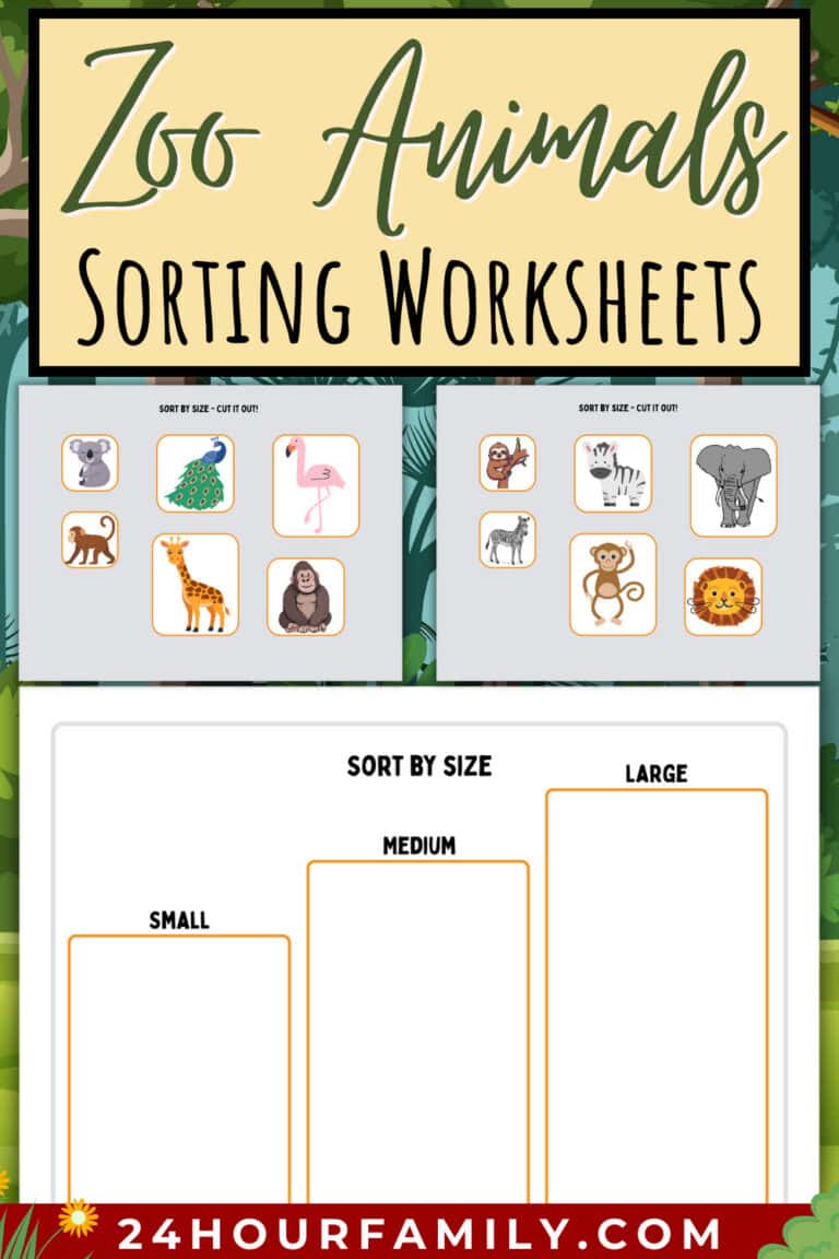 Zoo Animals Sorting Worksheets