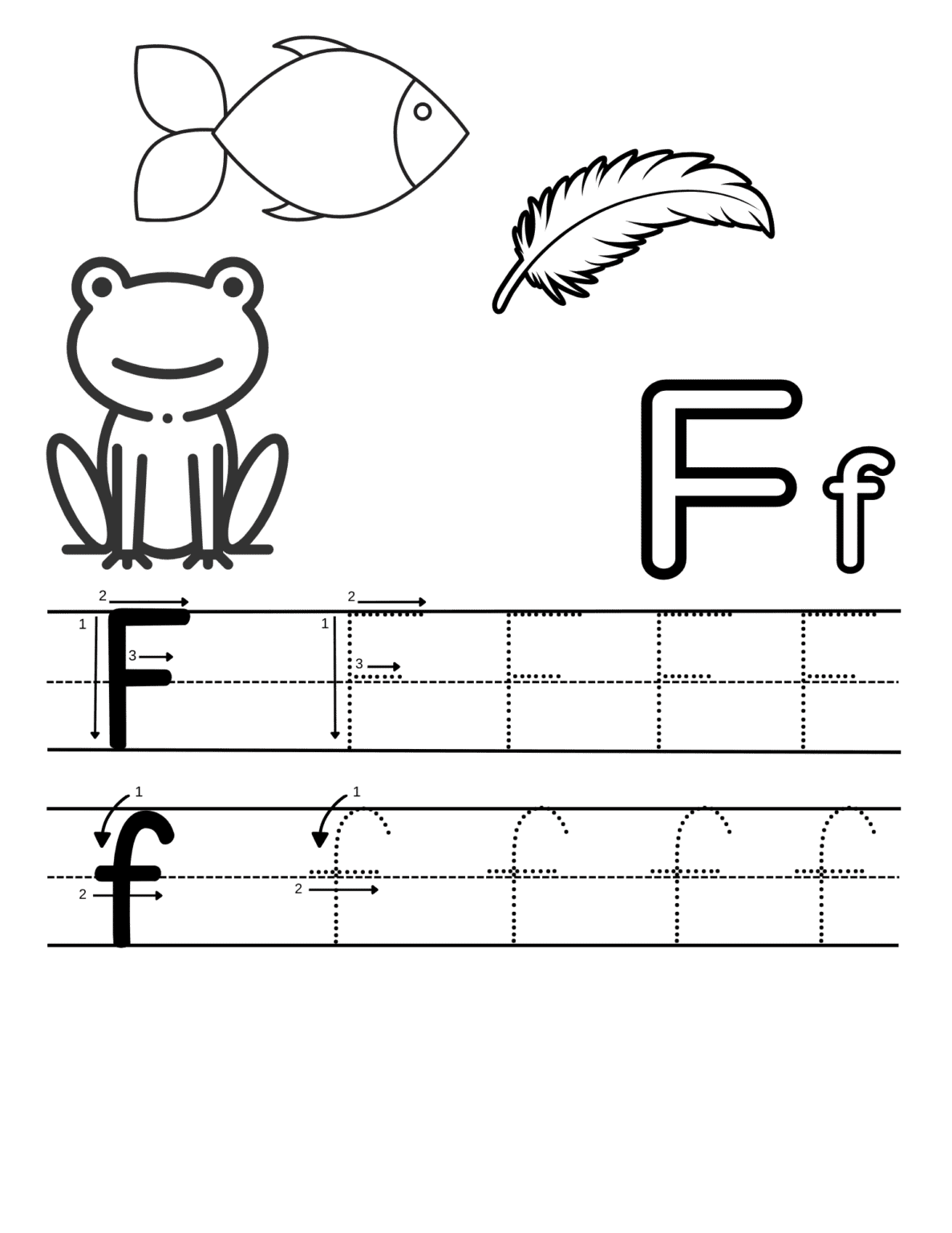 Alphabet Trace and Color Worksheets