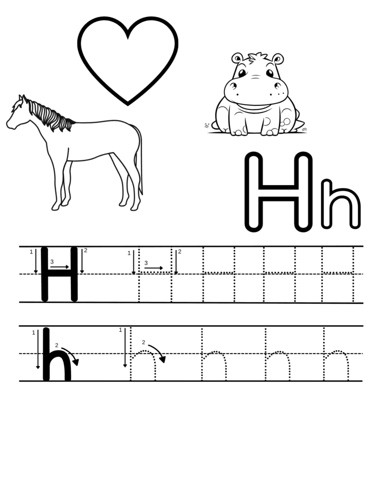 Alphabet Trace and Color Worksheets