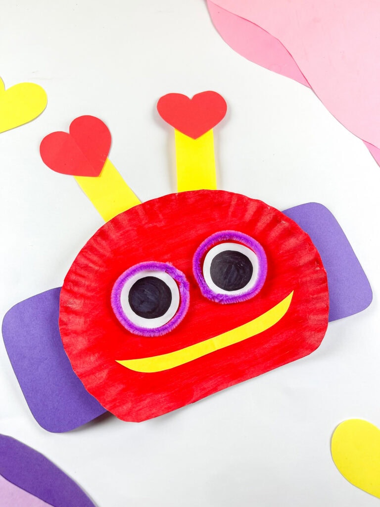 Valentine's Day Robot Paper Plate Craft