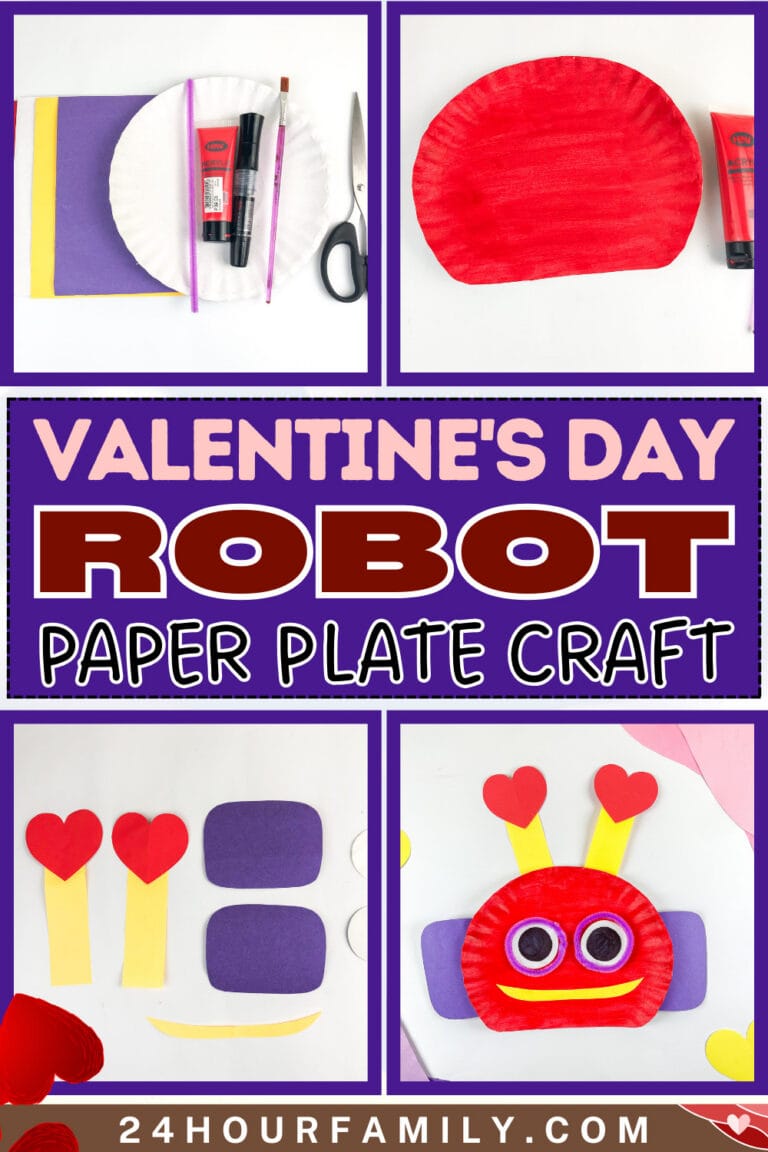 Valentine's Day Robot Paper Plate Craft