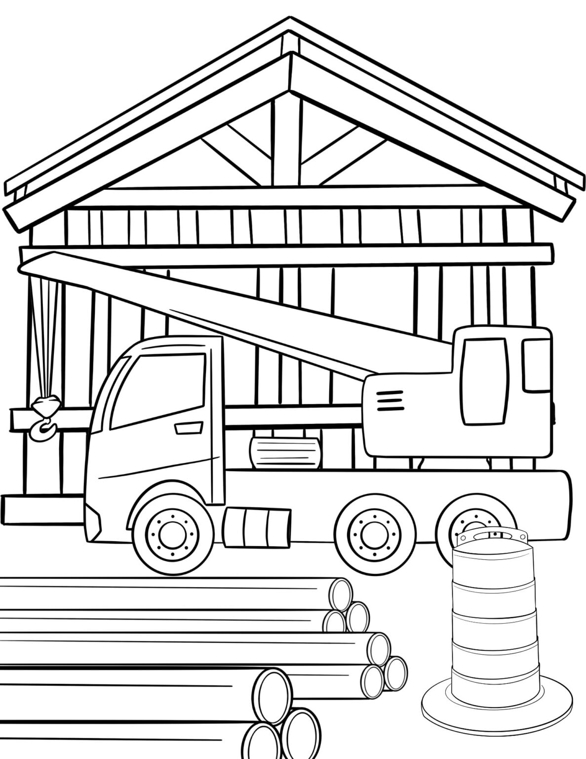 Construction Trucks Coloring Pages