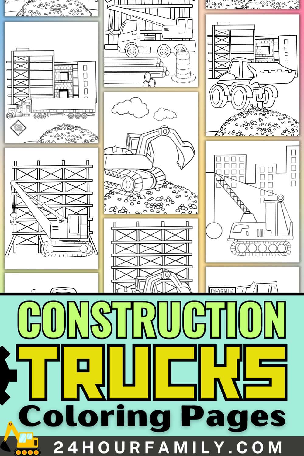Construction Trucks Coloring Pages